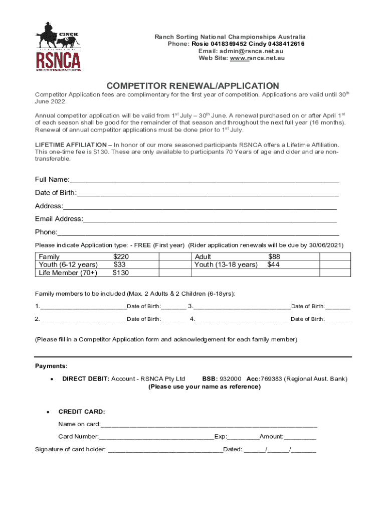 Fillable Online rsnca Fax Email Print - pdfFiller