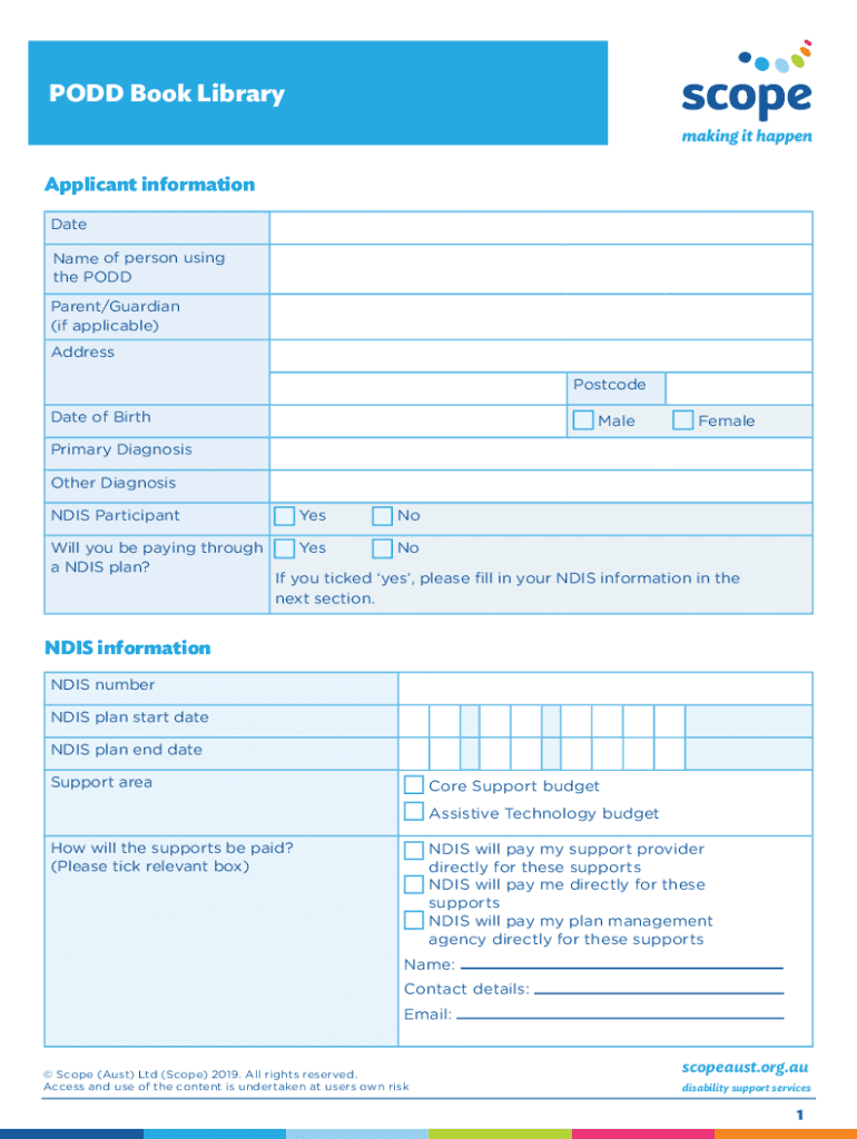 Fillable Online What is PODD? - AssistiveWarePODD Communication Book ...