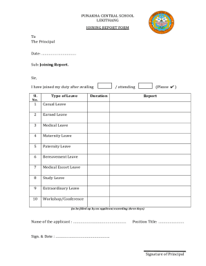 Fillable Online Joining Report Form.docx Fax Email Print - pdfFiller
