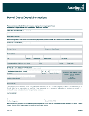Fillable Online Payroll Deduction/Direct Deposit Form Fax Email Print ...