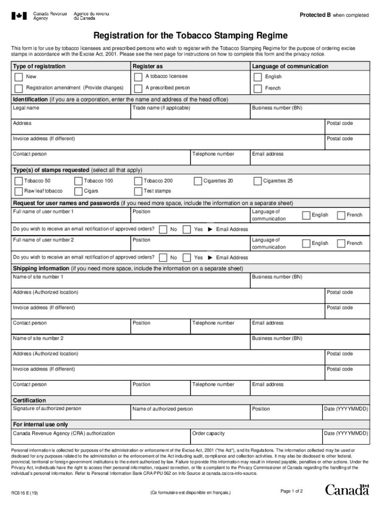 Fillable Online Cigarette & Tobacco Products Licensing Registration and ...
