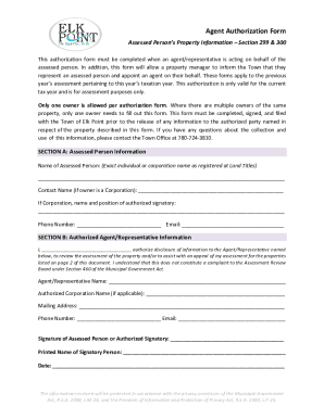 Fillable Online Agent Representative Authorization Form - Edmonton Fax ...