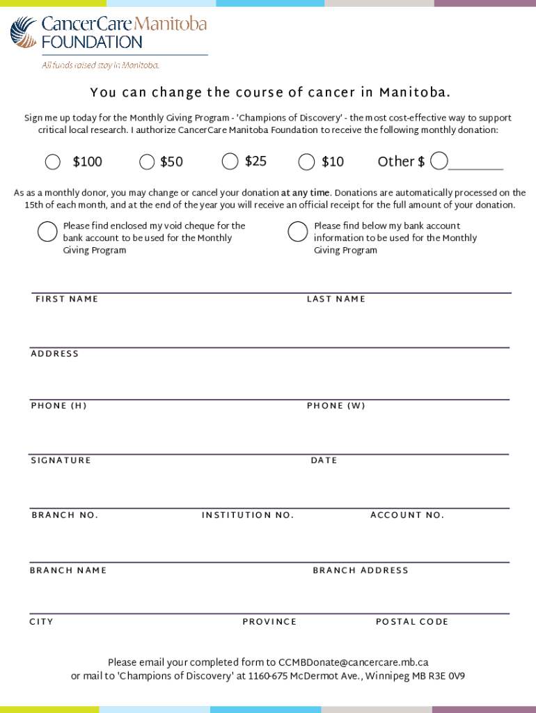 Fillable Online CCMF EFT Form with bank info spaces Fax Email Print ...