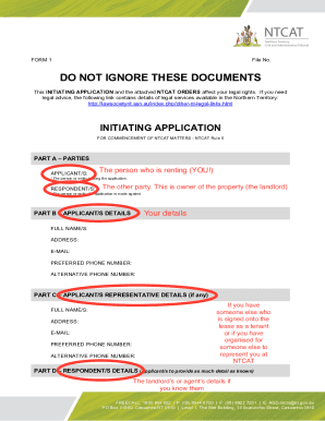 Fillable Online Form 1 Initiating Application EXPLAINED.pdf Fax Email ...
