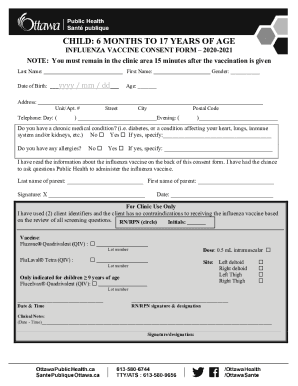 Fillable Online Pandemic H1N1 form eng v6 - University of Ottawa Fax ...