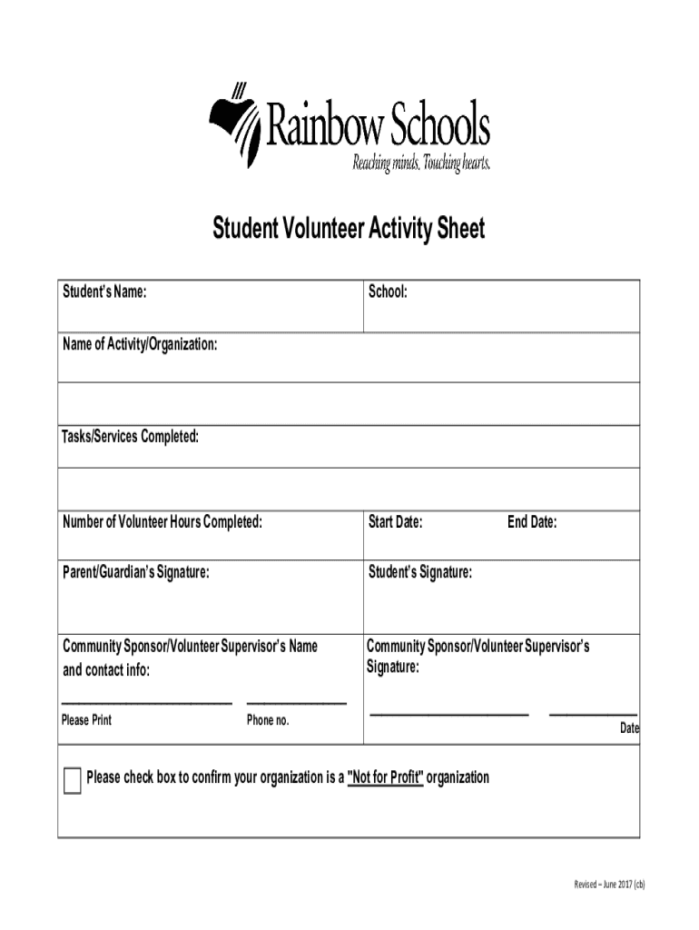 Fillable Online COMMUNITY INVOLVEMENT HOURS LOG SHEET Fax Email Print ...