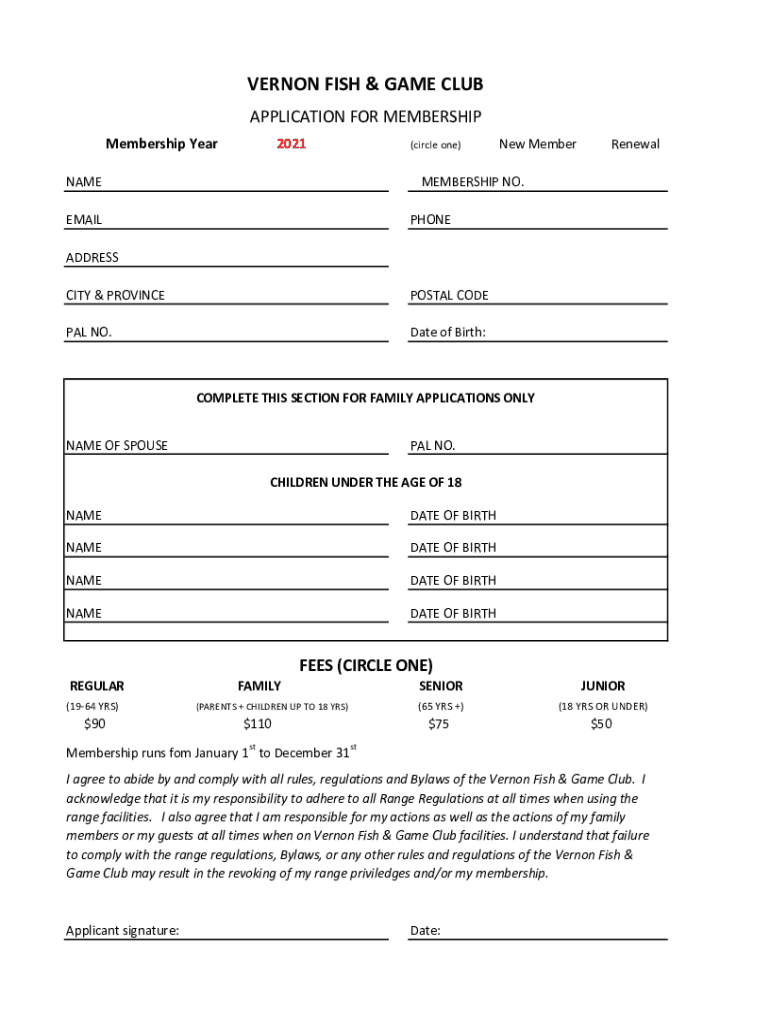 Fillable Online VFGC Membership Form 2021 - BLANK.xlsx Fax Email Print ...