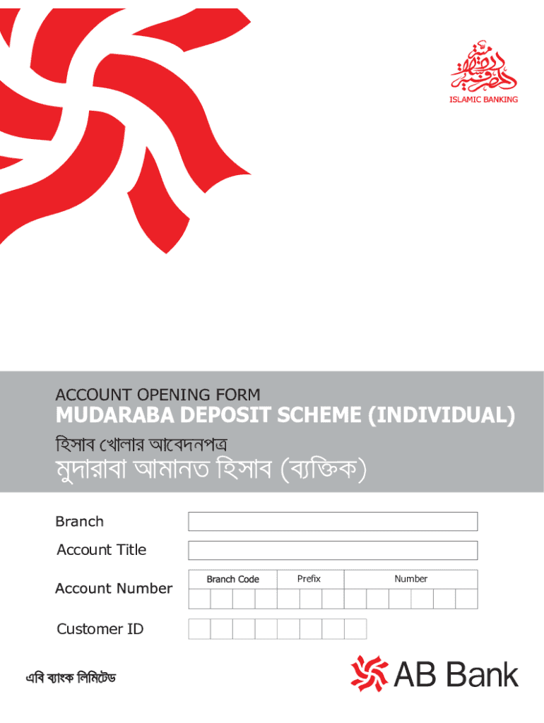 Fillable Online Account Opening Form - MTD-Deposit Scheme (Individual) - Website Fax Email Print ...