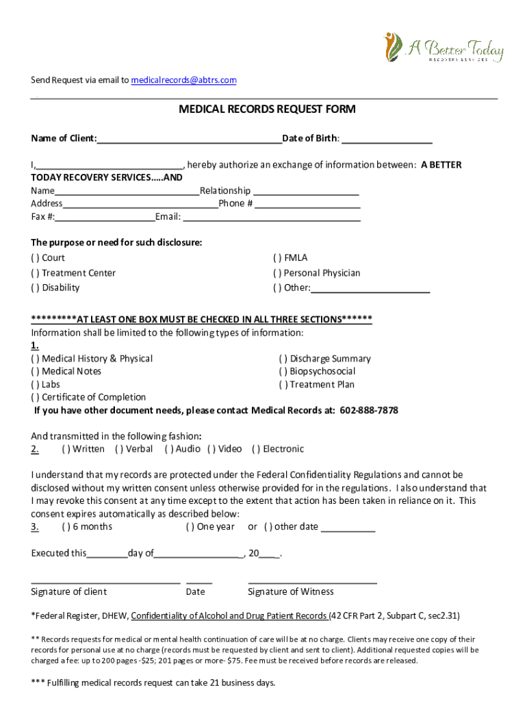 Fillable Online Writing a Request Letter for Medical Records with Sample ...Writing a Medical ...