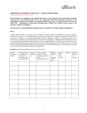 Fillable Online ADDENDUM TO HOME SAVER LOAN APPLICATION FORM Fax Email ...