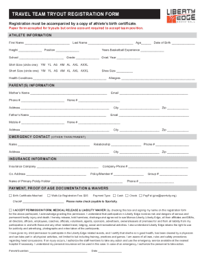 Fillable Online Sports Forms - Form TemplatesJotFormFREE 11+ Sports ...