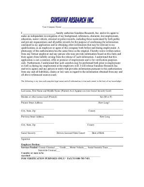 Fillable Online Employment Screening-Release Form Fax Email Print ...