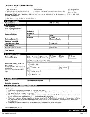 Fillable Online Jom PAY Biller Registration Form (Conventional) Fax ...
