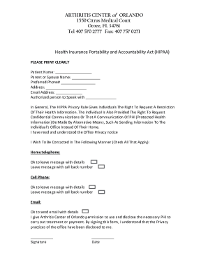 Fillable Online HIPAA Release Form - HIPAA JournalHipaa forms - Fill ...