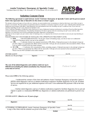 Fillable Online Sedation Consent Form2 Fax Email Print - pdfFiller