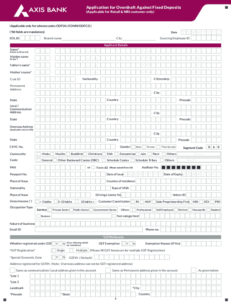 Fillable Online Advanced Against TDR application form - NRI and Retail CDR.cdr Fax Email Print ...