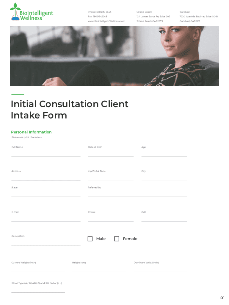 Fillable Online CLIENT INTAKE FORM FOR TRADITIONAL BODYWORK Fax Email Print - pdfFiller