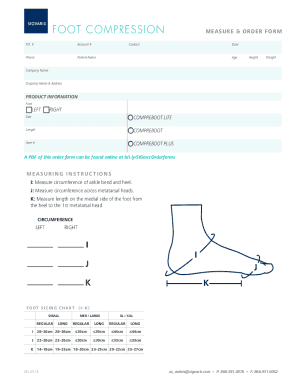 Fillable Online Body Works Compression - Sigvaris Foot Compression ...