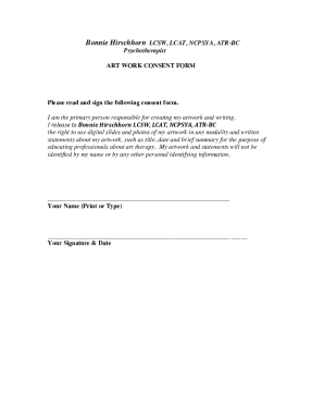 Fillable Online CONSENT FORM ART 2012 Fax Email Print - pdfFiller