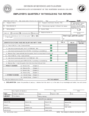 Fillable Online EMPLOYERS QUARTERLY WITHHOLDING TAX RETURN Fax Email ...