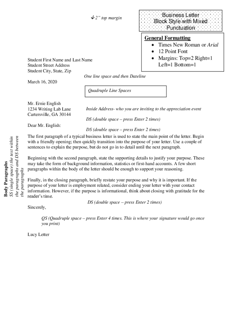 Fillable Online How to Format a Professional Business Letter in Word ...