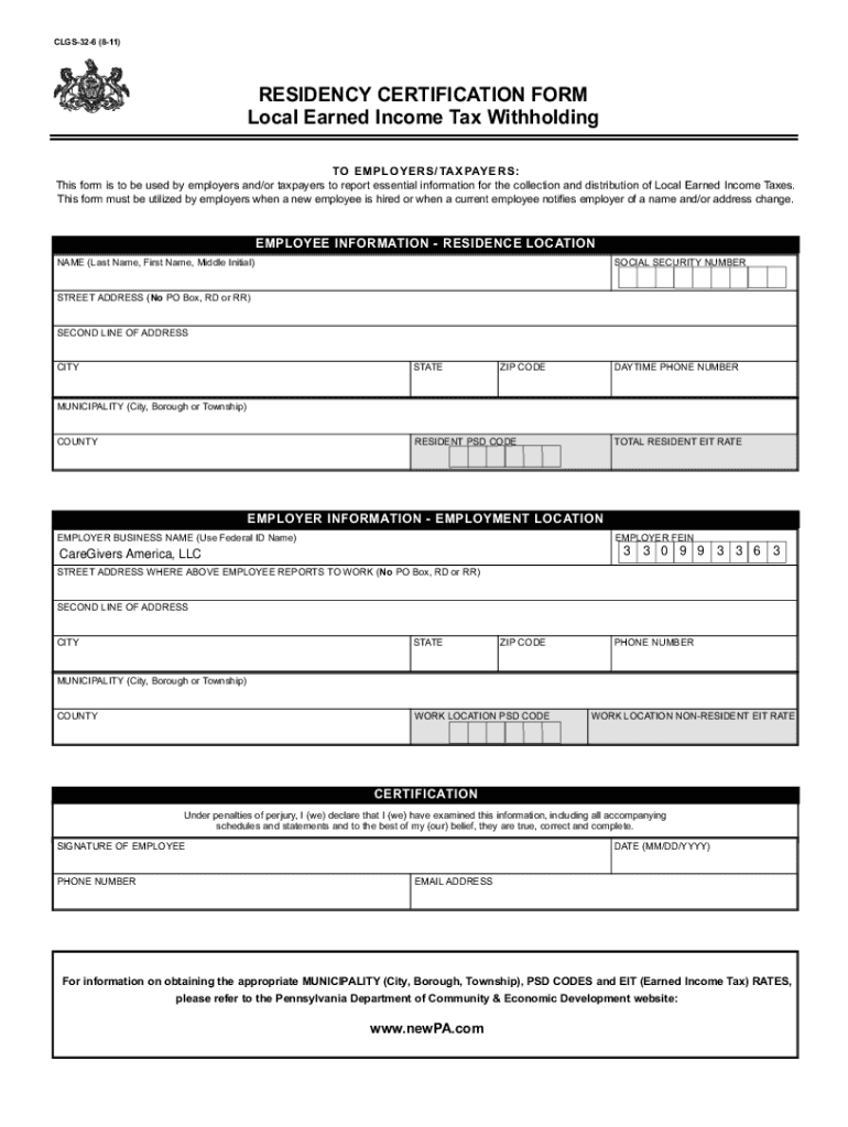 Fillable Online Free Proof of Residency Letter (Affidavit of Residence ...