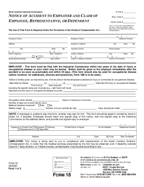 Fillable Online North Carolina Industrial Commission IC File # REQUEST ...