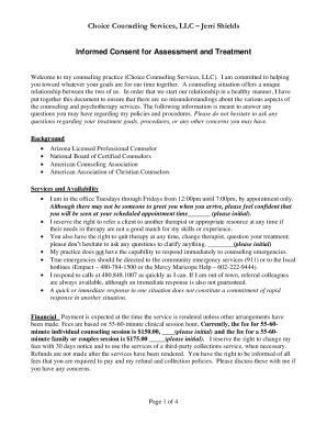 Fillable Online Informed Consent Addendum Couple and Family Counseling ...