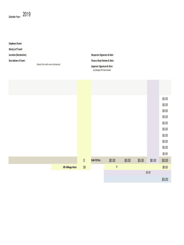Fillable Online REVISED (NEW) COB - TravelandMeetingExpense Report ...