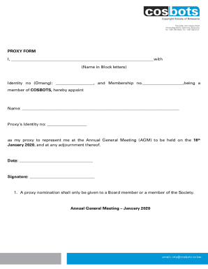 Fillable Online Proxy Form AGM 20191.doc Fax Email Print - pdfFiller