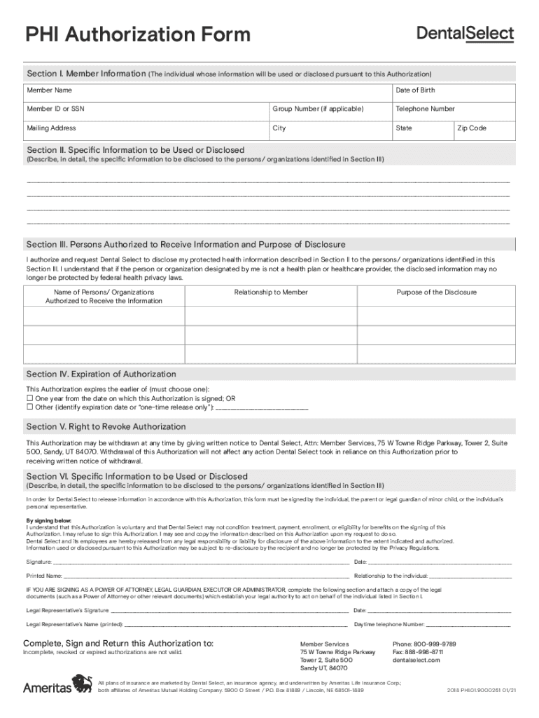 Fillable Online AUTHORIZATION FOR DISCLOSURE OF PHI RECORDS Fax Email ...