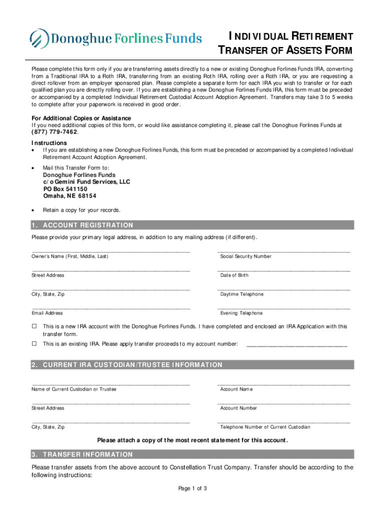 Fillable Online How a Direct IRA Transfer Works: A Complete Guide ...