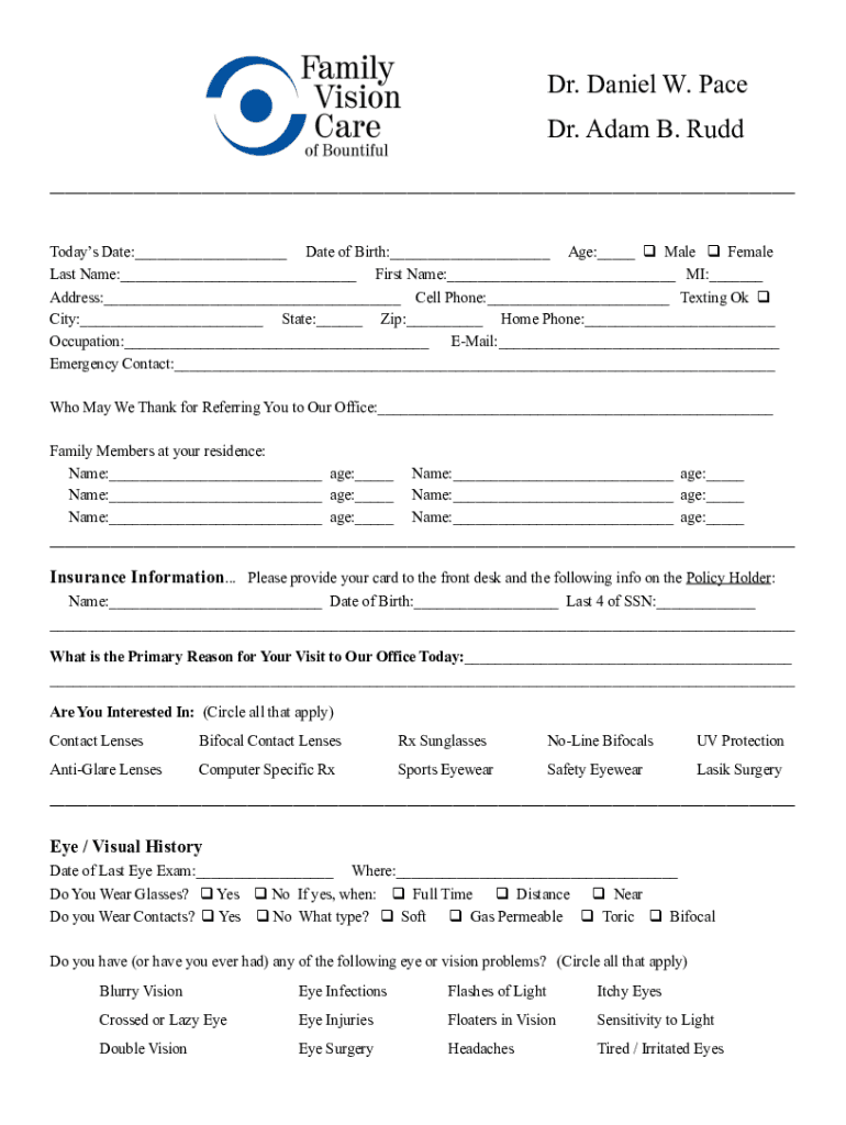 Fillable Online FVCB New Pt form - pdf Fax Email Print - pdfFiller