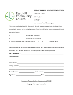 Fillable Online Pre-authorized Debit (PAD) agreement - nightlight ...