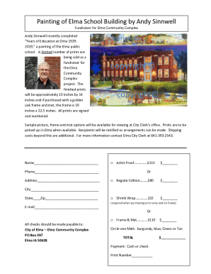 Fillable Online Elma, IowaA Great Place to Visit... A Better Place to ...