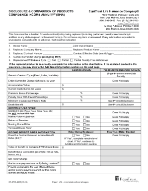 Fillable Online Comparative Annuity Reports - Immediate Annuities ...