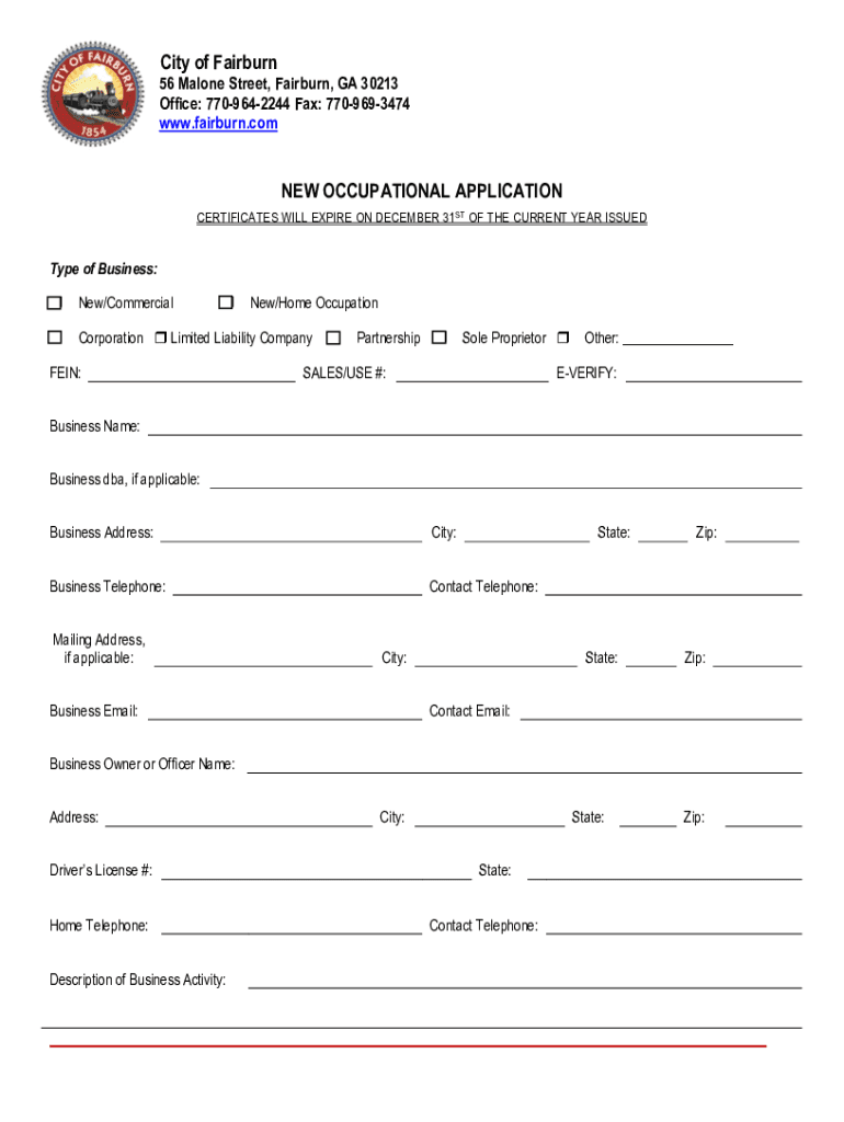 New occupational tax: Fill out & sign online | DocHub