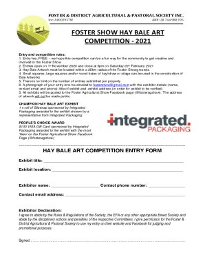 Fillable Online hay bale art comp entry form.docx Fax Email Print ...