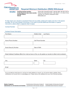 Fillable Online Required Minimum Distribution (RMD) Withdrawal ...