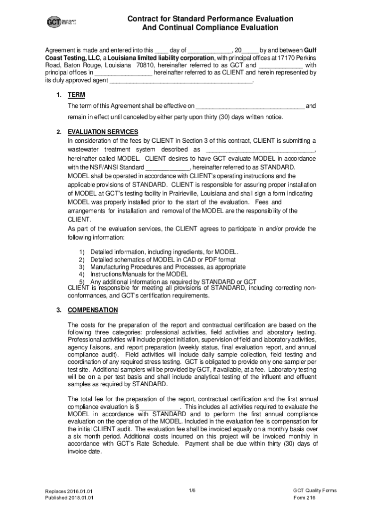 Fillable Online Performance Standards Sample Clauses Fax Email Print ...