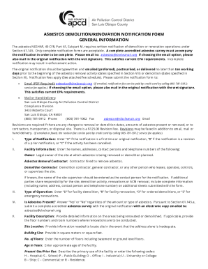Fillable Online ASBESTOS DEMOLITION AND RENOVATION NOTIFICATION FORM ...