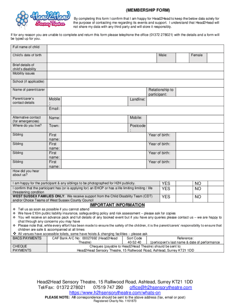 Fillable Online 6 Best Examples of Membership Application Forms (with ...