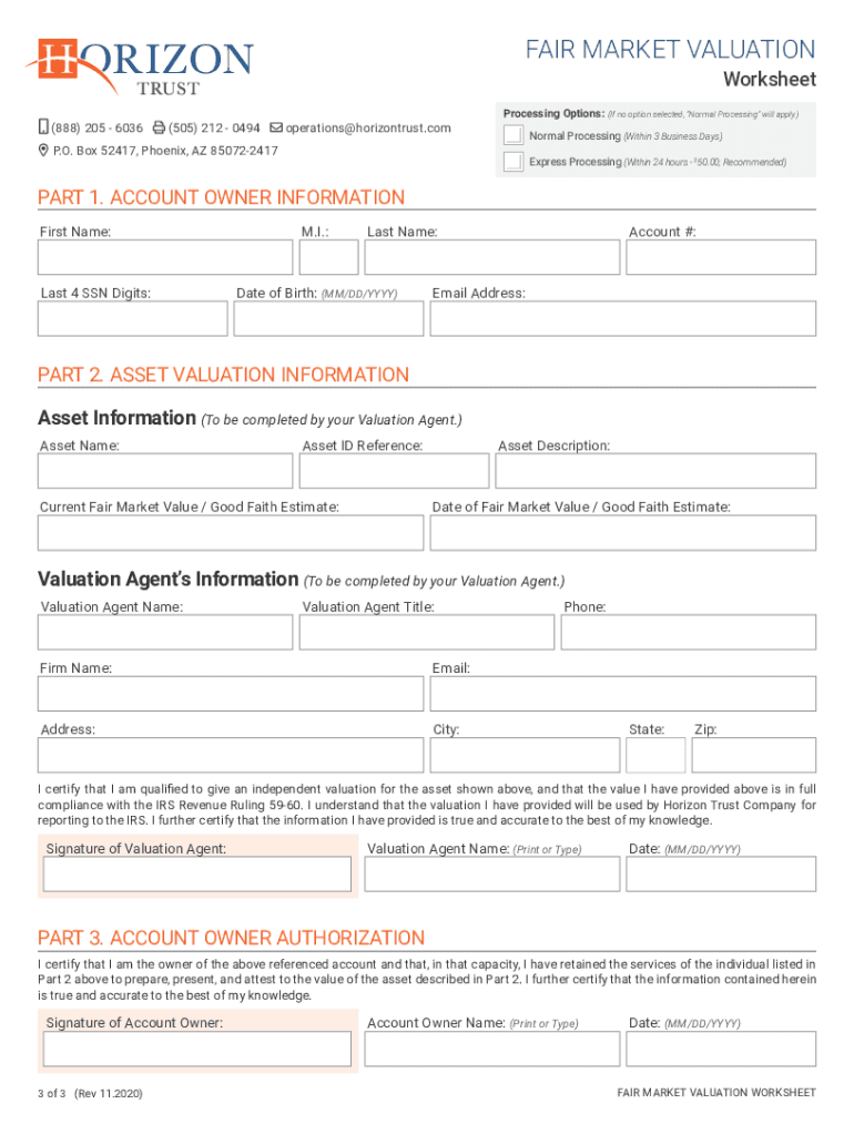 Fillable Online Fair Market Value (FMV) DefinitionFair Market Value in ...