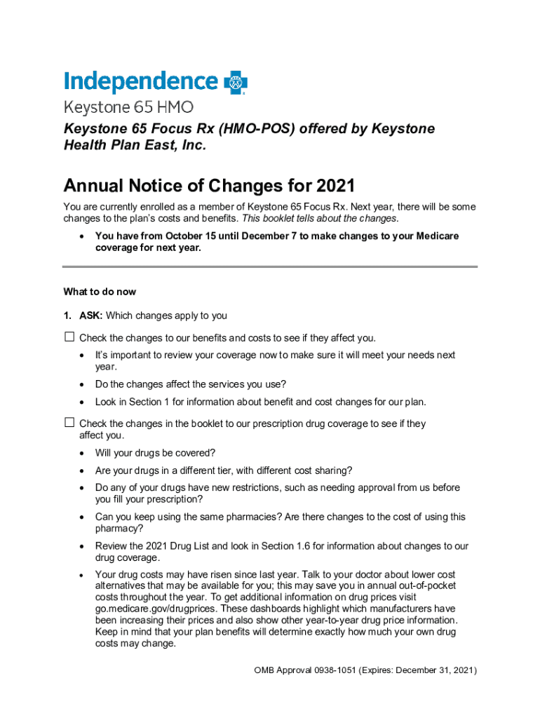Fillable Online Keystone 65 Focus Rx (HMO-POS) offered by Keystone Fax ...