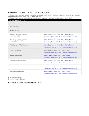 Fillable Online FREE 7+ Activity Evaluation Forms in PDFMS WordPhysical ...