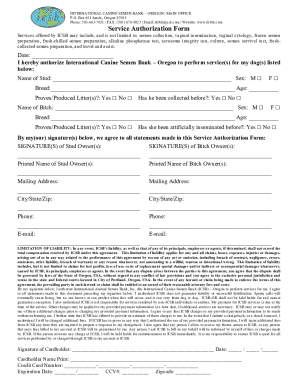 Fillable Online Services Authorization Form.docx Fax Email Print ...