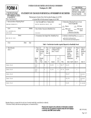 Fillable Online SEC Form 4 FORM 4 UNITED STATES SECURITIES AND ...