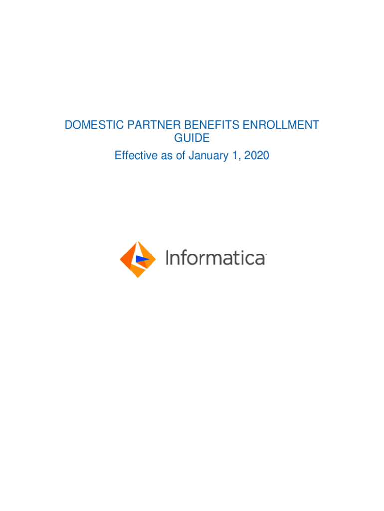 Fillable Online DOMESTIC PARTNER BENEFITS ENROLLMENT GUIDE Fax Email Print - pdfFiller