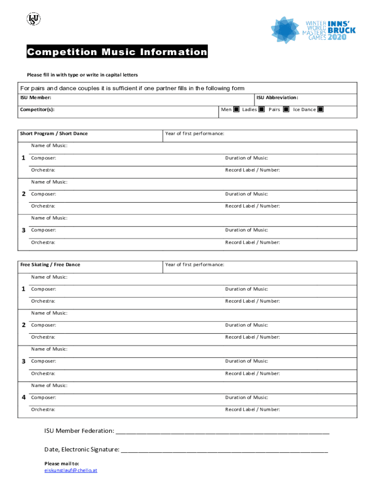 Fillable Online Music Competition Form TemplateJotForm Fax Email Print ...