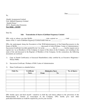 Fillable Online Date: To, Alankit Assignments Limited Unit: Jubilant ...